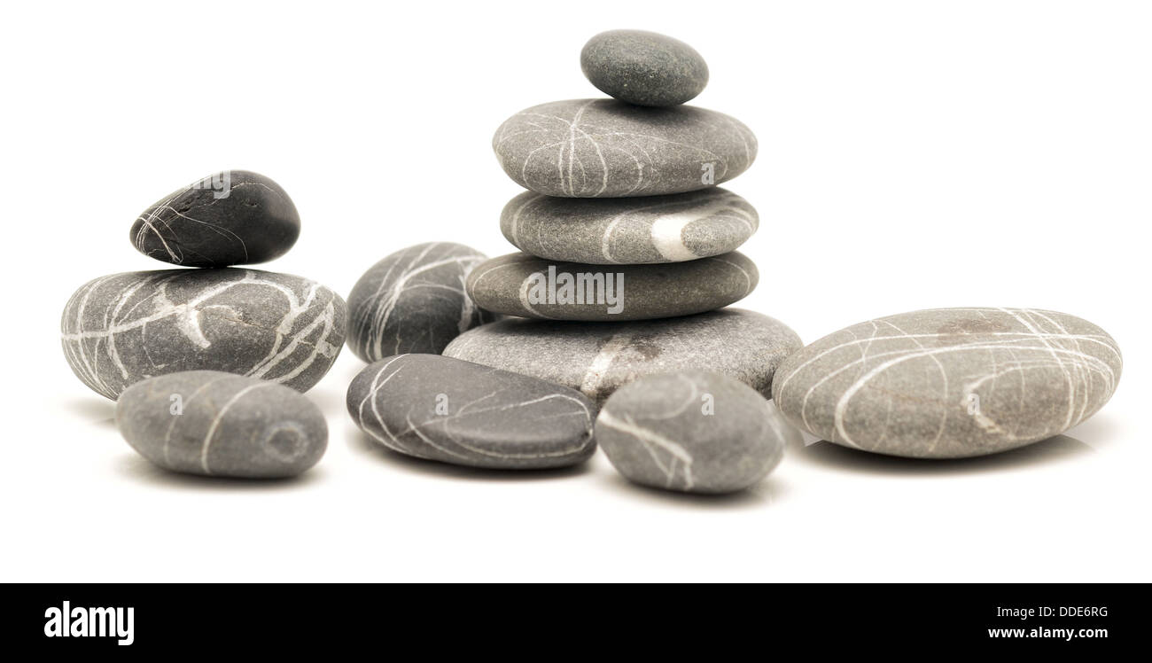 heap of pebbles isolated on white background Stock Photo - Alamy