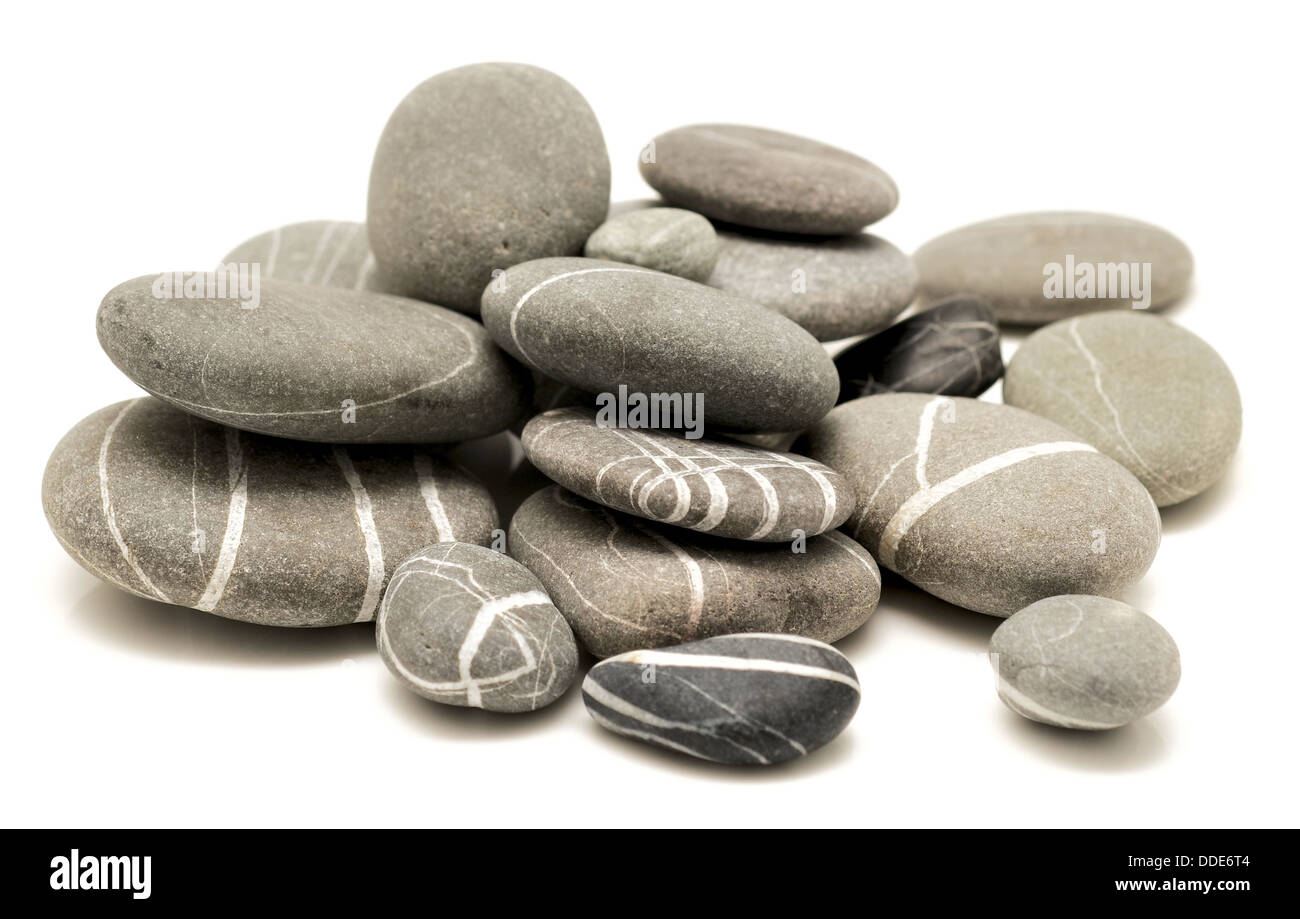 pebbles isolated on a white background Stock Photo - Alamy