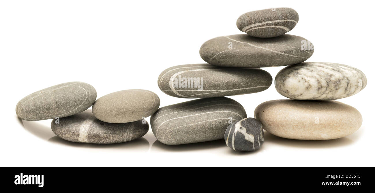 pebbles isolated on a white background Stock Photo - Alamy