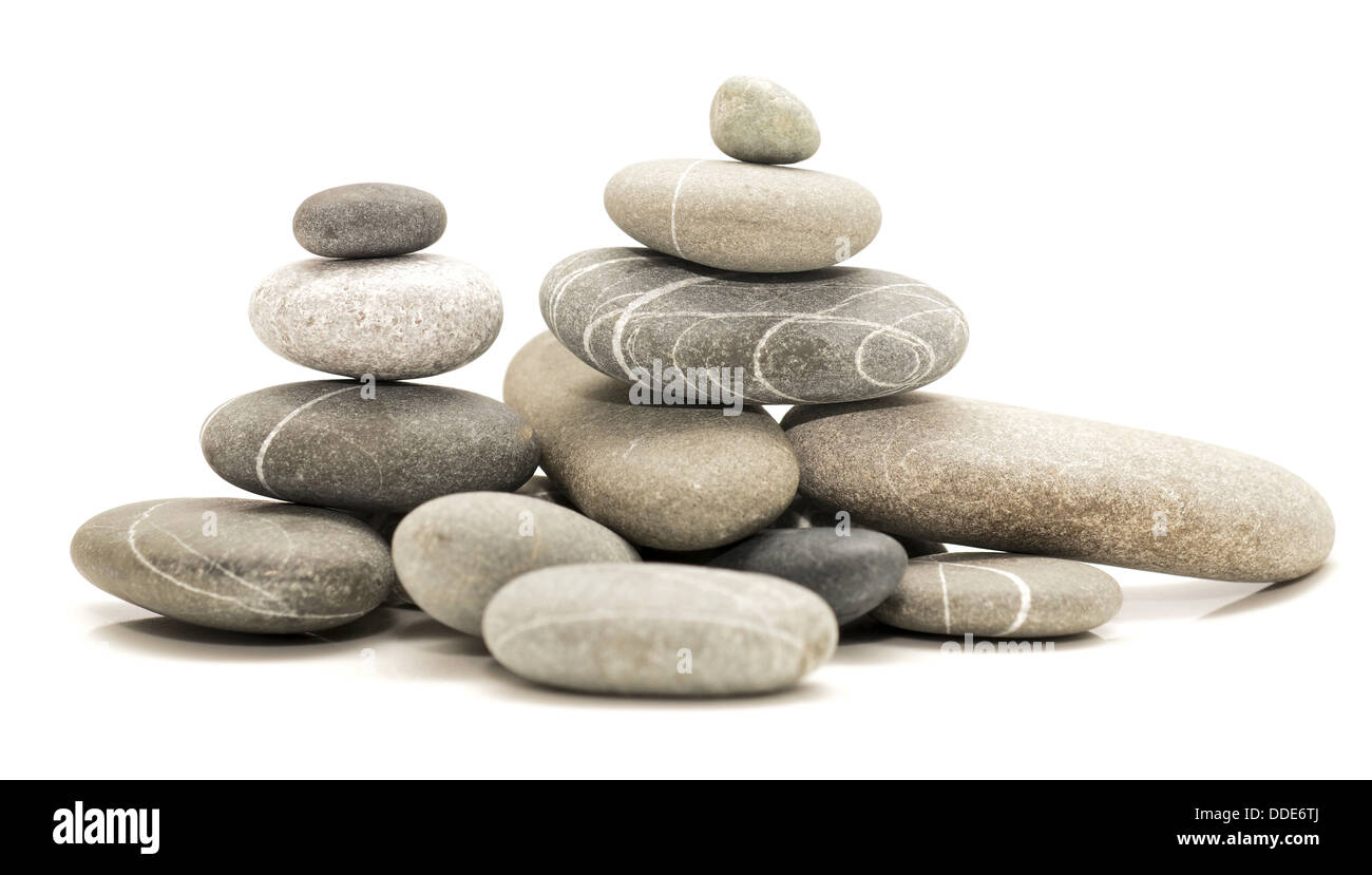balancing stones isolated on white background Stock Photo - Alamy
