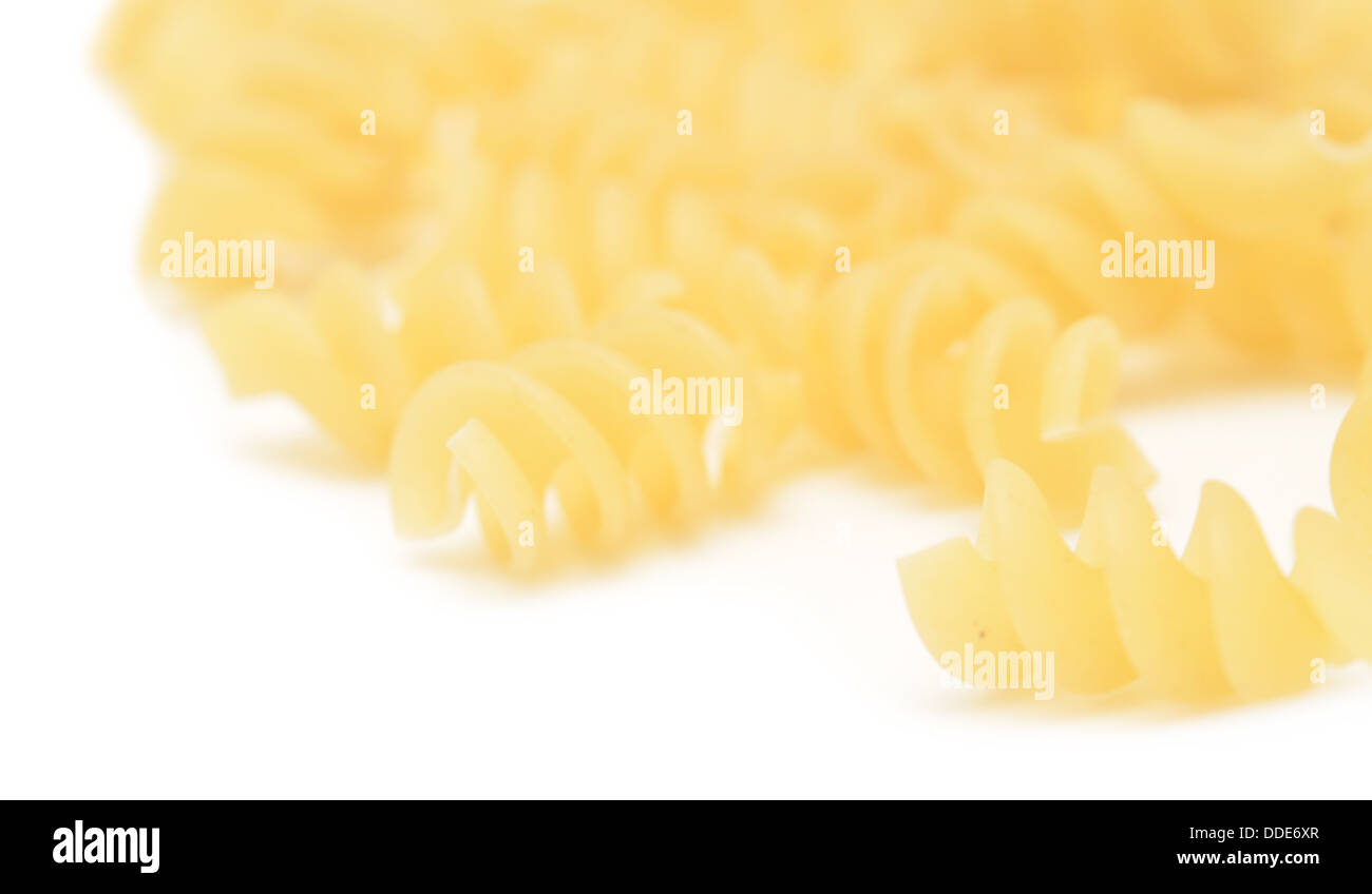 raw pasta isolated on white Stock Photo - Alamy
