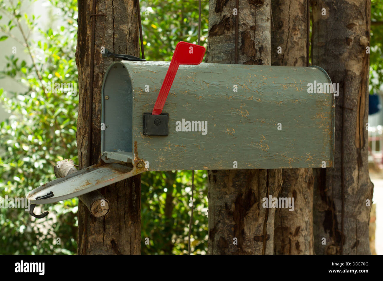 a plain grey Mailbox Stock Photo - Alamy
