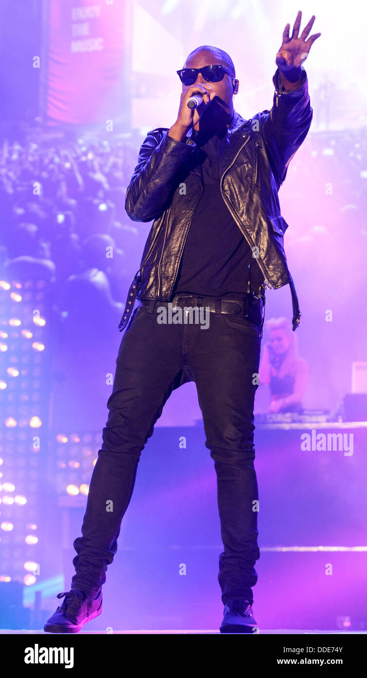 British singer Taio Cruz performs onstage at the final weekend of the ...