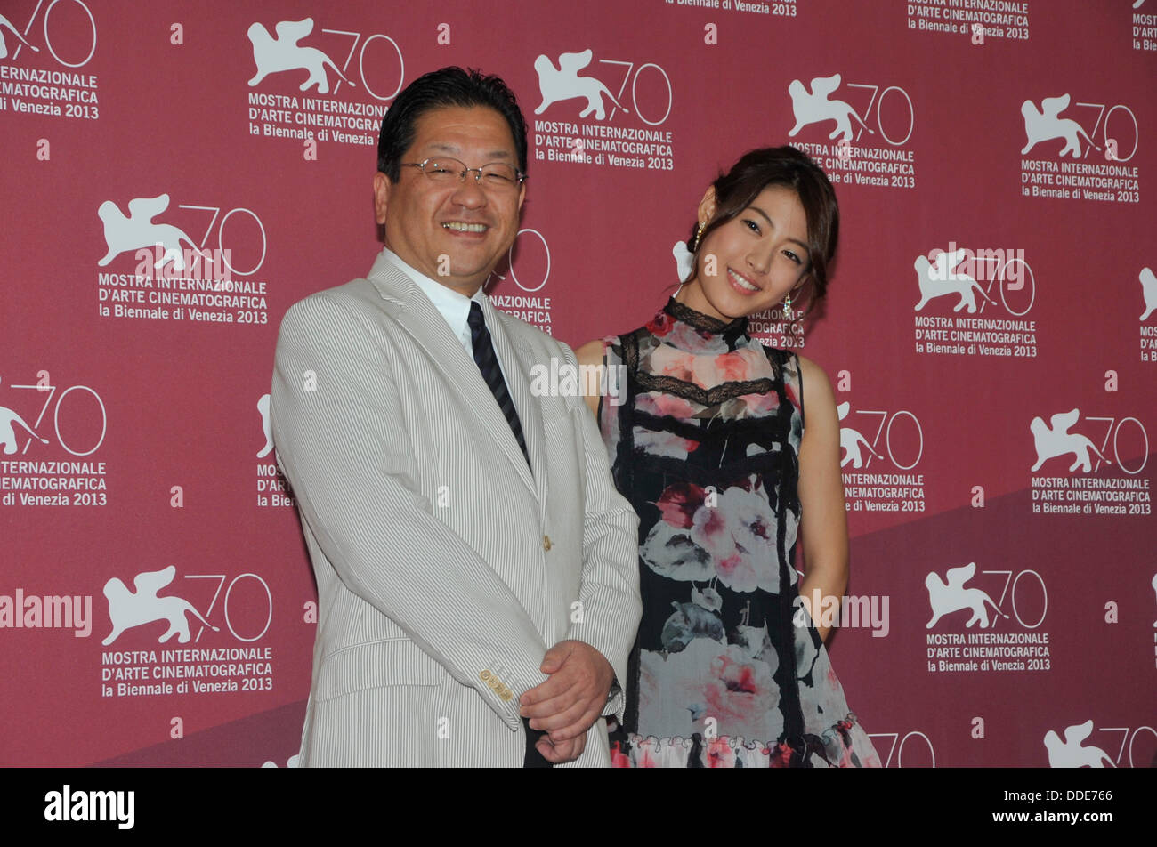 The president of the Studio Ghibli Koji Hoshino and Actress Miori ...