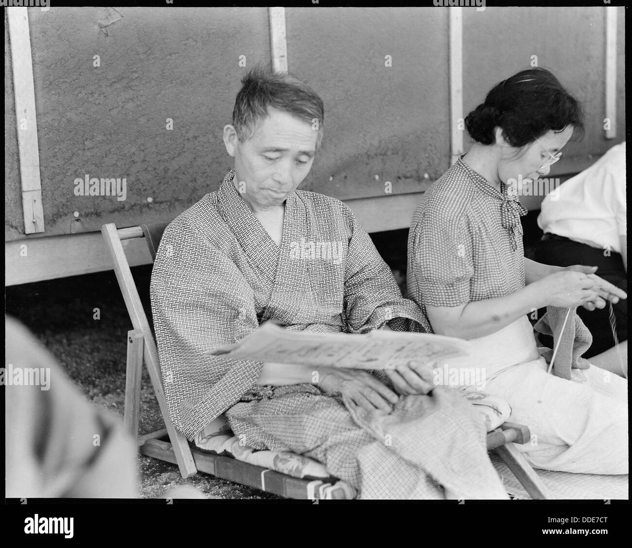 A photograph of a typical Issei individual at the Manzanar Relocation ...
