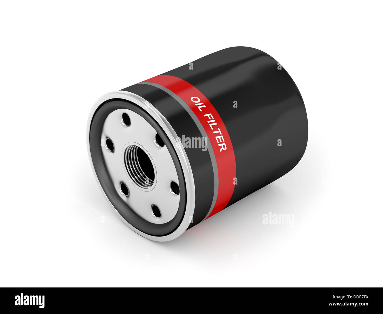 Automobile oil filter isolated on white background Stock Photo - Alamy