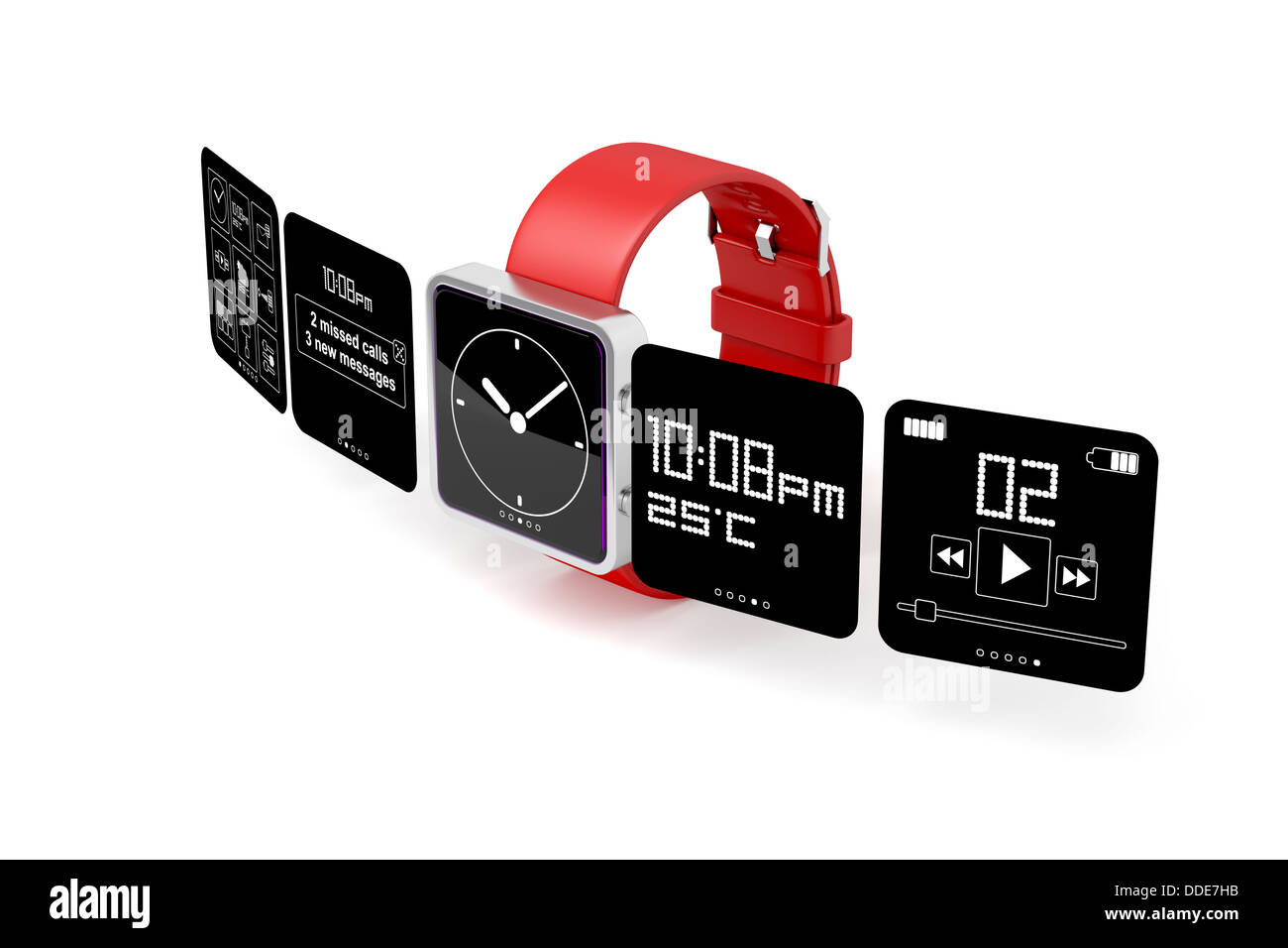 Smart watch on white background Stock Photo - Alamy