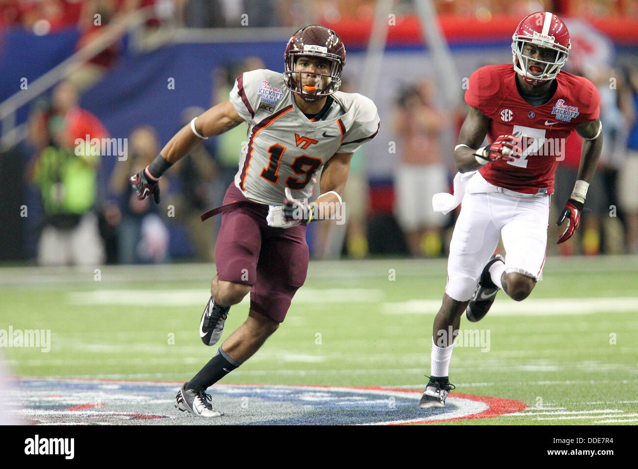 August 31, 2013: Virginia Tech's Chuck Clark (19) in action during the ...