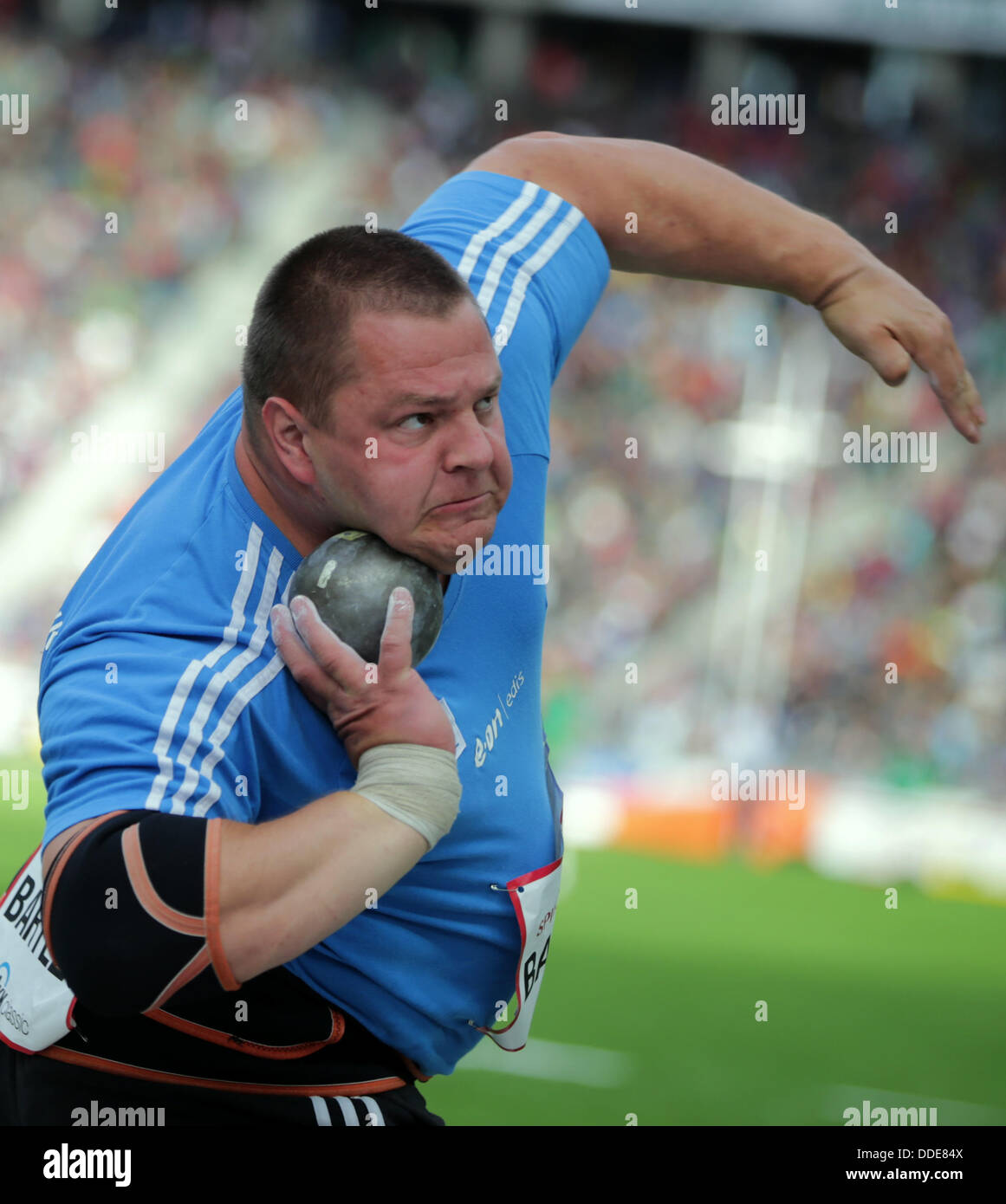 Germany's Ralf Bartels in action during the shot put competition of the ...
