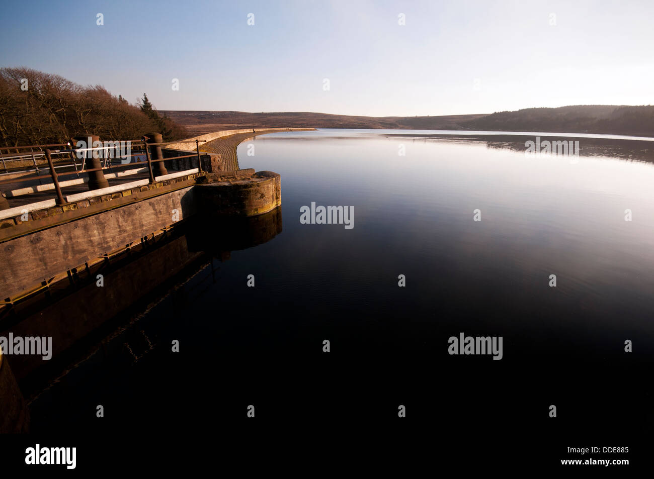 Redmires Reservoirs on the edge of the Peak District, Fulwood, on the ...