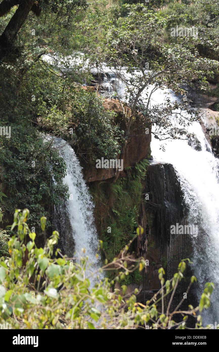 Waterfall at a river Thika in Central Kenya's Thika town Stock Photo ...