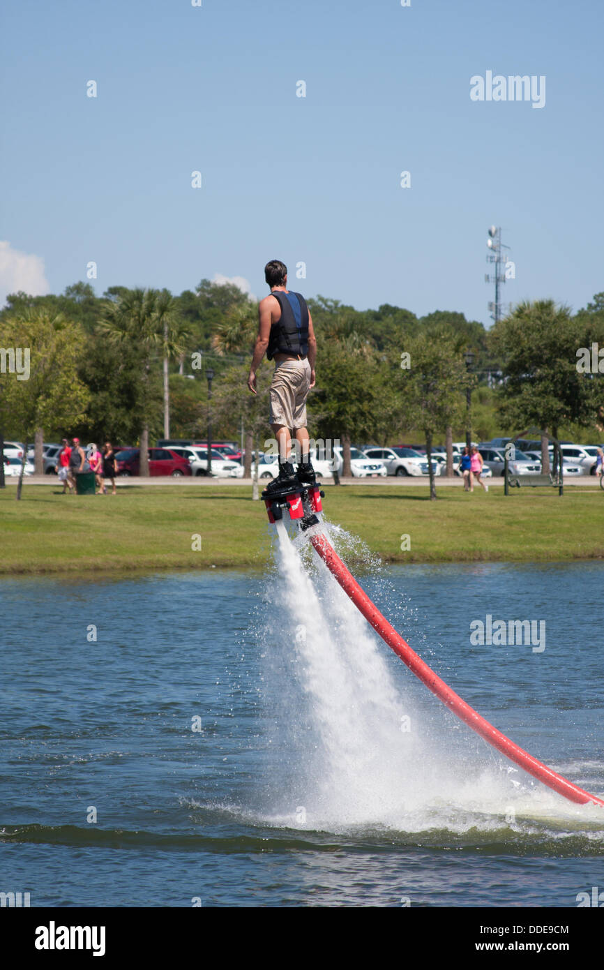 Myrtle Beach, South Carolina, USA. August 31st: Flyboard demonstrations ...