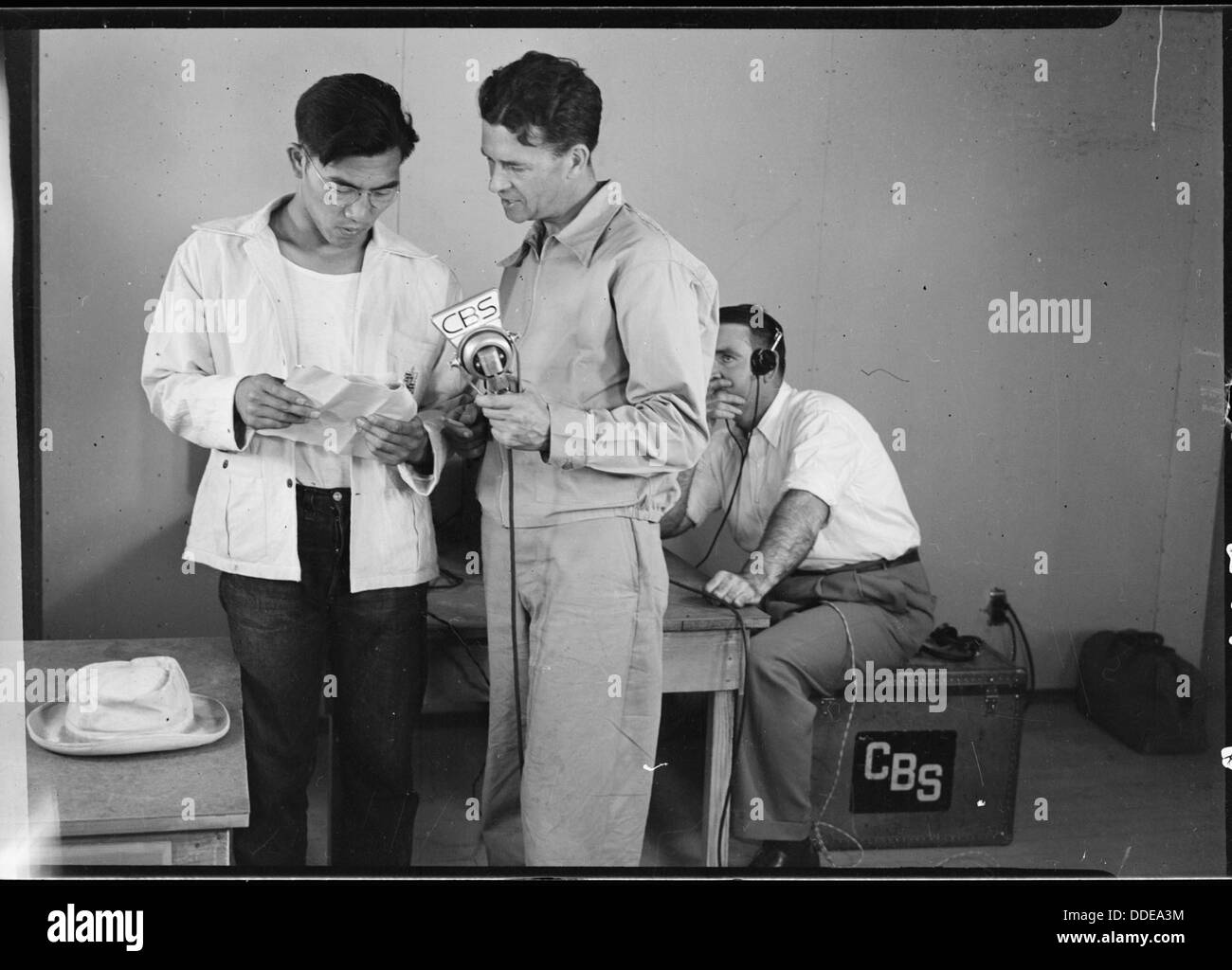 George Kita, a Japanese American, is photographed with Norris James, a ...