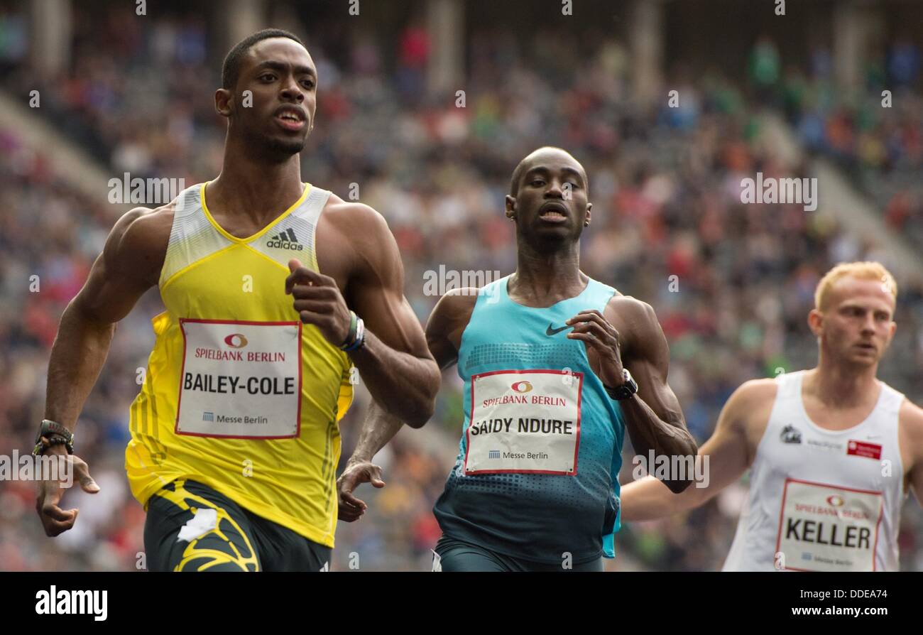 Jamaica's Kemar Bailey-Cole (L) on his way to win the 100m race next to ...