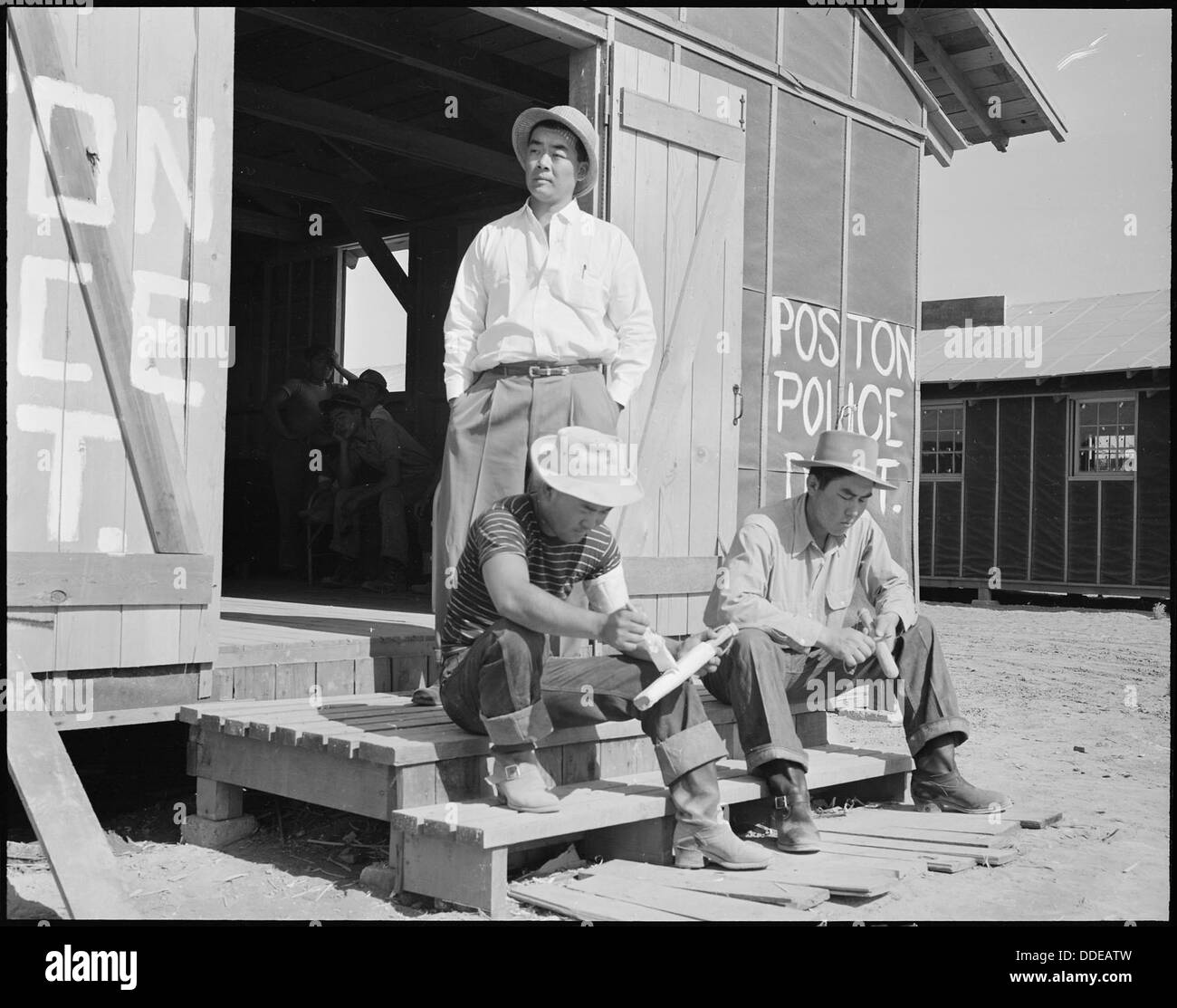 Members of the police department at the Poston War Relocation Center in ...