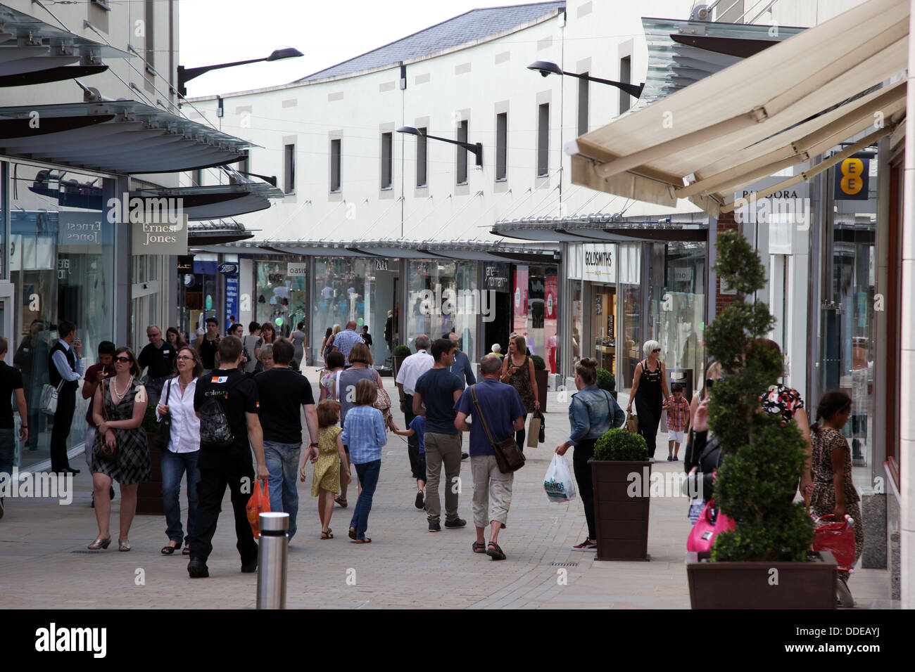 A busy pedestrianized town centre of Maidstone, Kent Stock Photo - Alamy