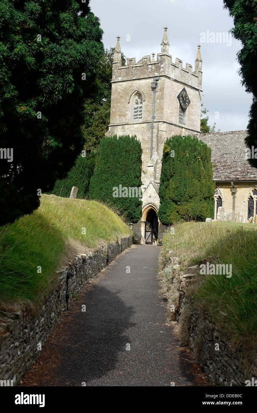 St Peter's Church, Upper Slaughter, Cotswolds, Gloucestershire, England ...