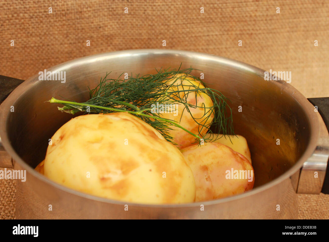 image of pan full of tasty boiled potato with fennel Stock Photo - Alamy