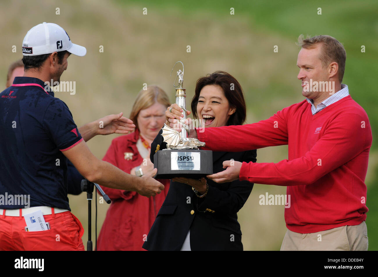 ISPS Handa Wales Open Golf - Newport - UK - 1st September 2013 : Gregory Bourdy of France is ...