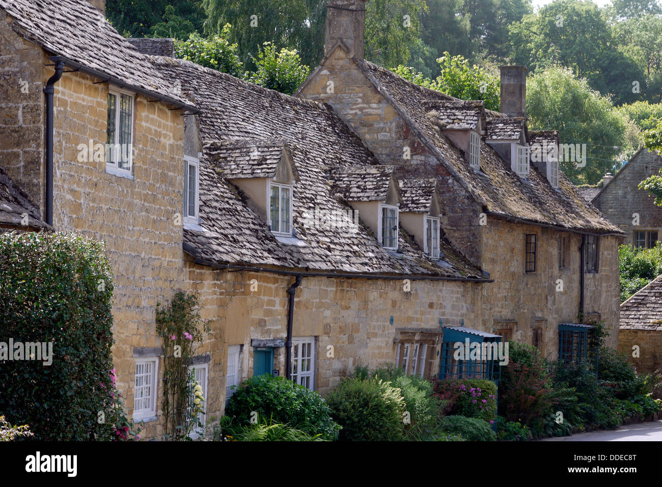 Cottages, Snowshill, Cotswolds, Gloucestershire, England, UK Stock ...