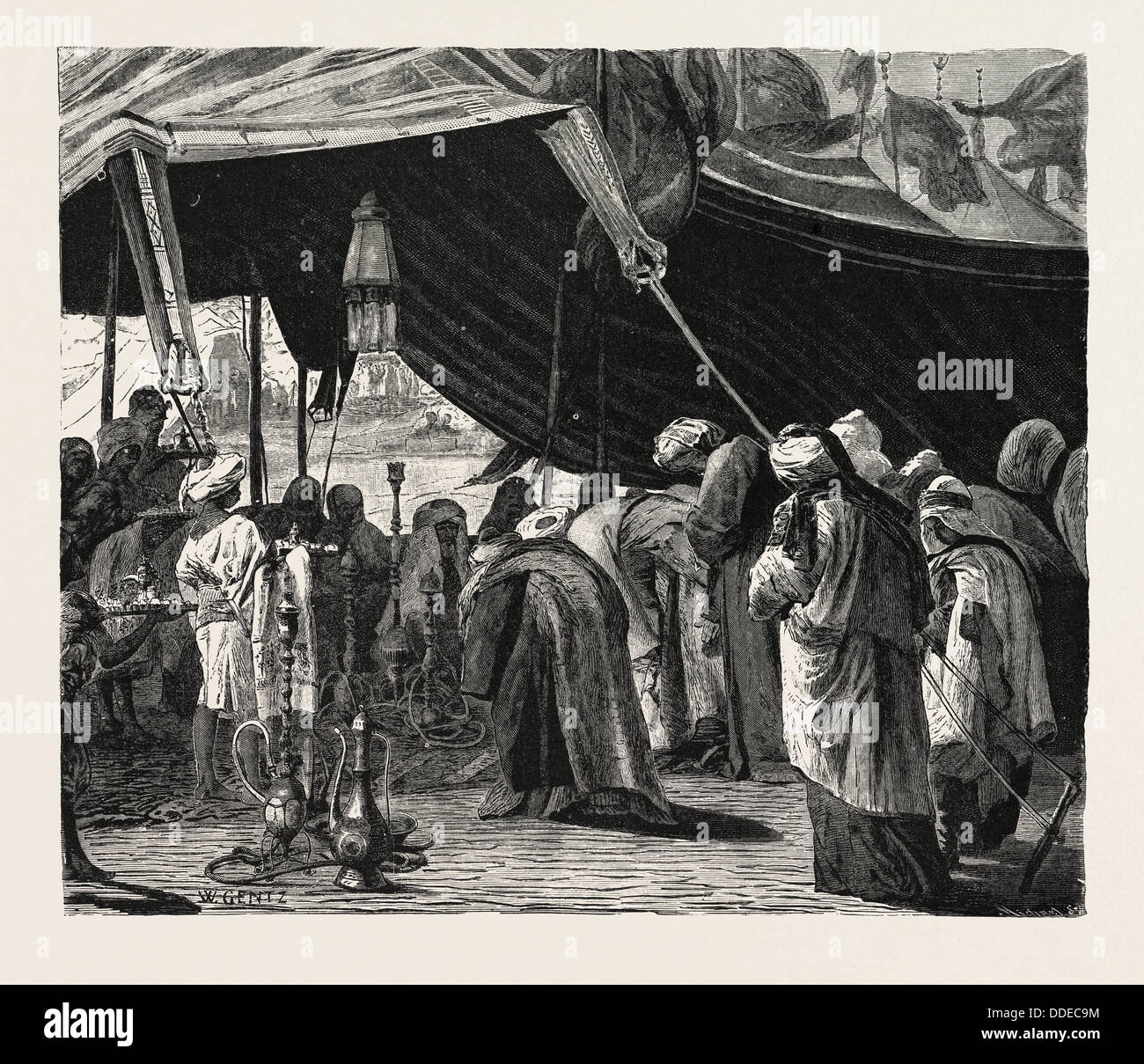 TENT OF A DIGNITARY. Egypt, engraving 1879 Stock Photo - Alamy