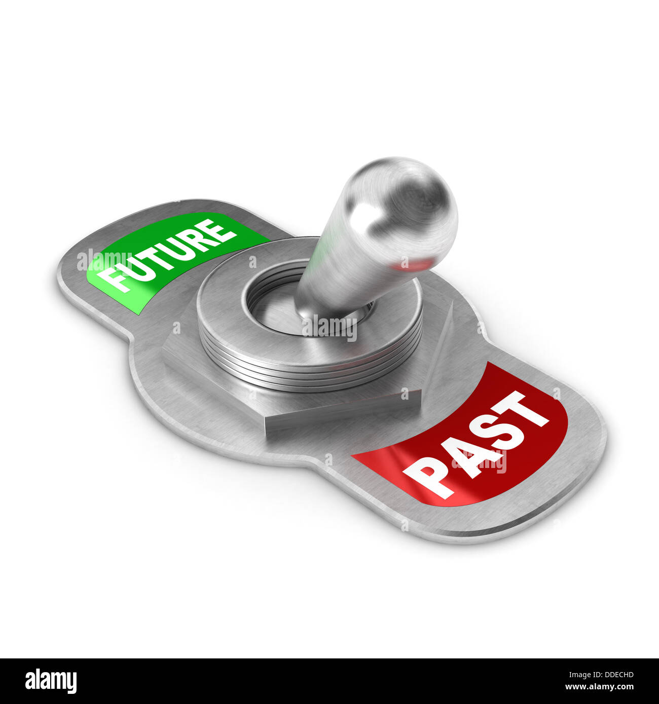 A Colourful 3d Rendered Past Switch Concept Illustration Stock Photo ...