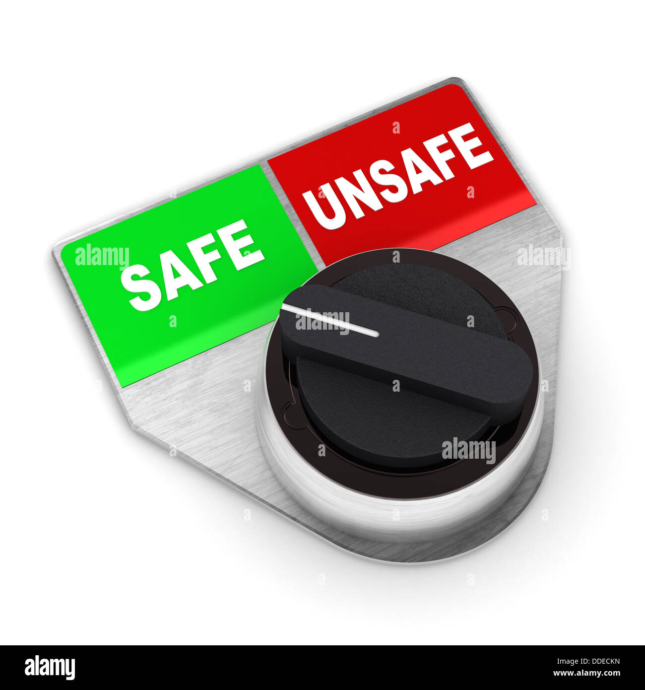 A Colourful 3d Rendered Safe Vs Unsafe Concept Switch Illustration ...