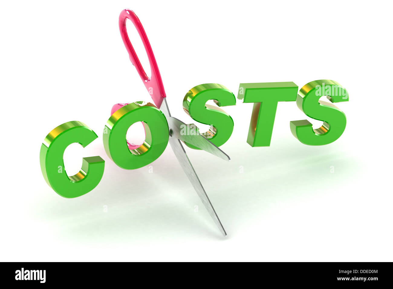 A Colourful 3d Rendered Cutting Costs Concept Illustration Stock Photo ...