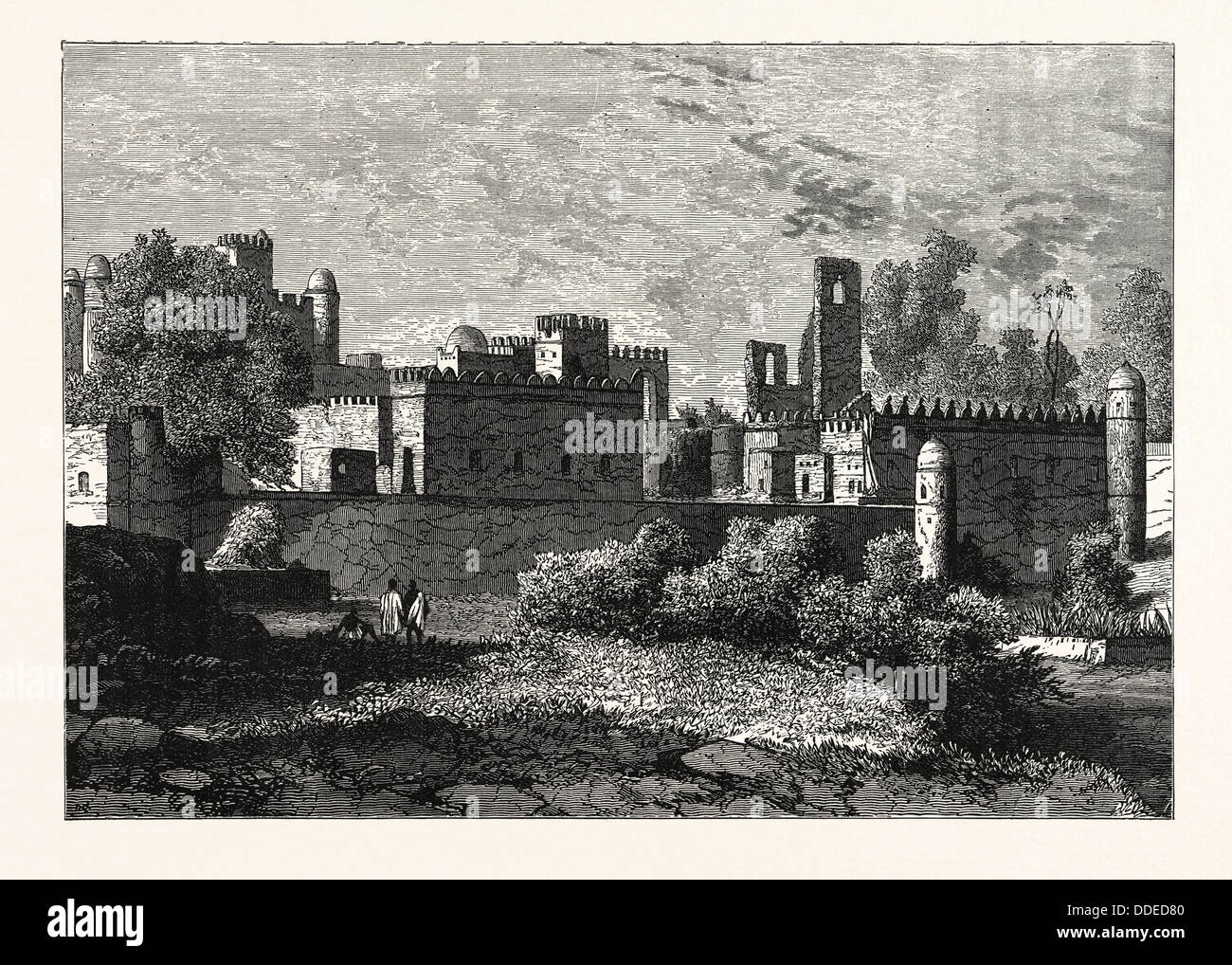 THE ROYAL PALACE AT GONDAR, THE ANCIENT CAPITAL OF ABYSSINIA. Ethiopia ...