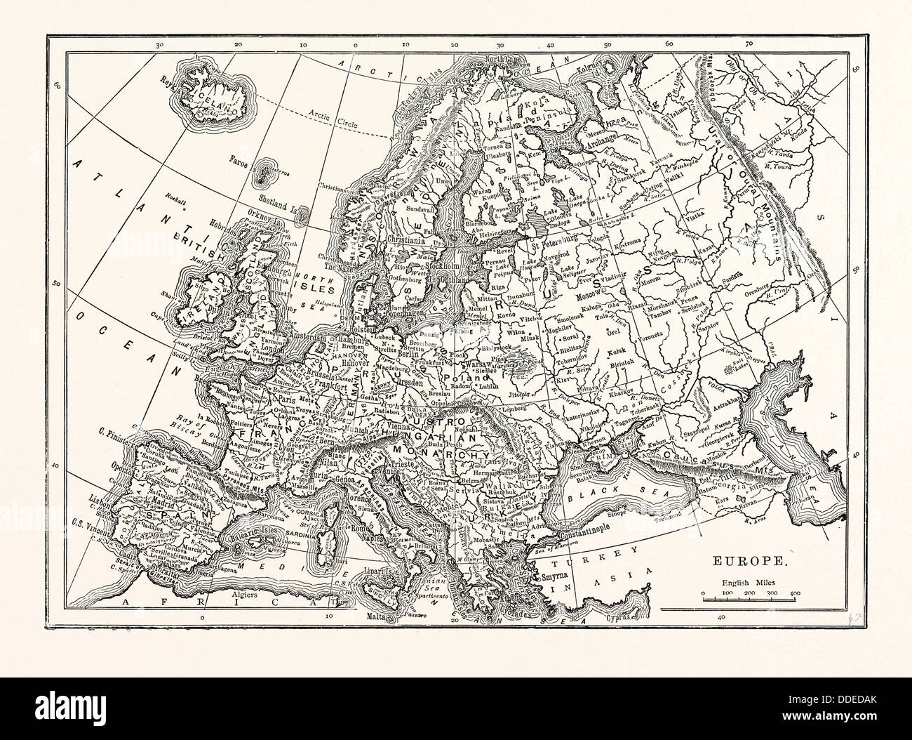 Europe 19th century map hi-res stock photography and images - Alamy