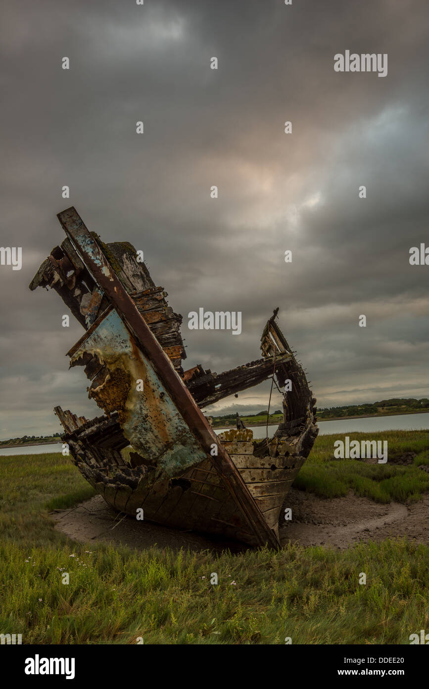 A Shot of a Local Boat Wreck on the River Wyre in Fleetwood Lancashire ...