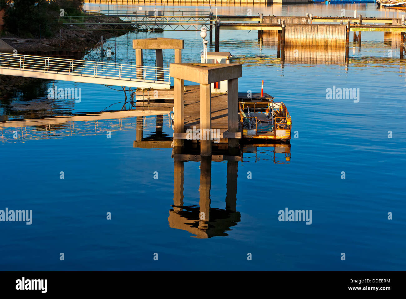Jetty on the Port RIver at Port Adelaide South Australia Stock Photo ...