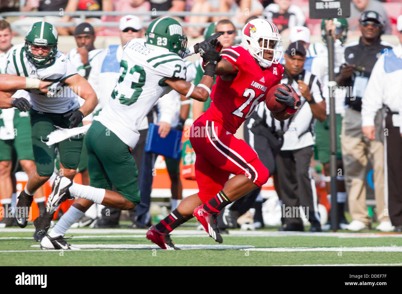 Louisville, Kentucky, USA. 1st Sept. 2013. Louisville Cardinals running ...