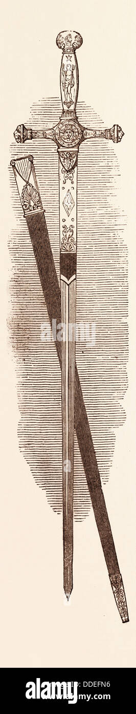 SWORD OF THE EMPEROR NAPOLEON, AT WINDSOR CASTLE, UK, britain, british ...