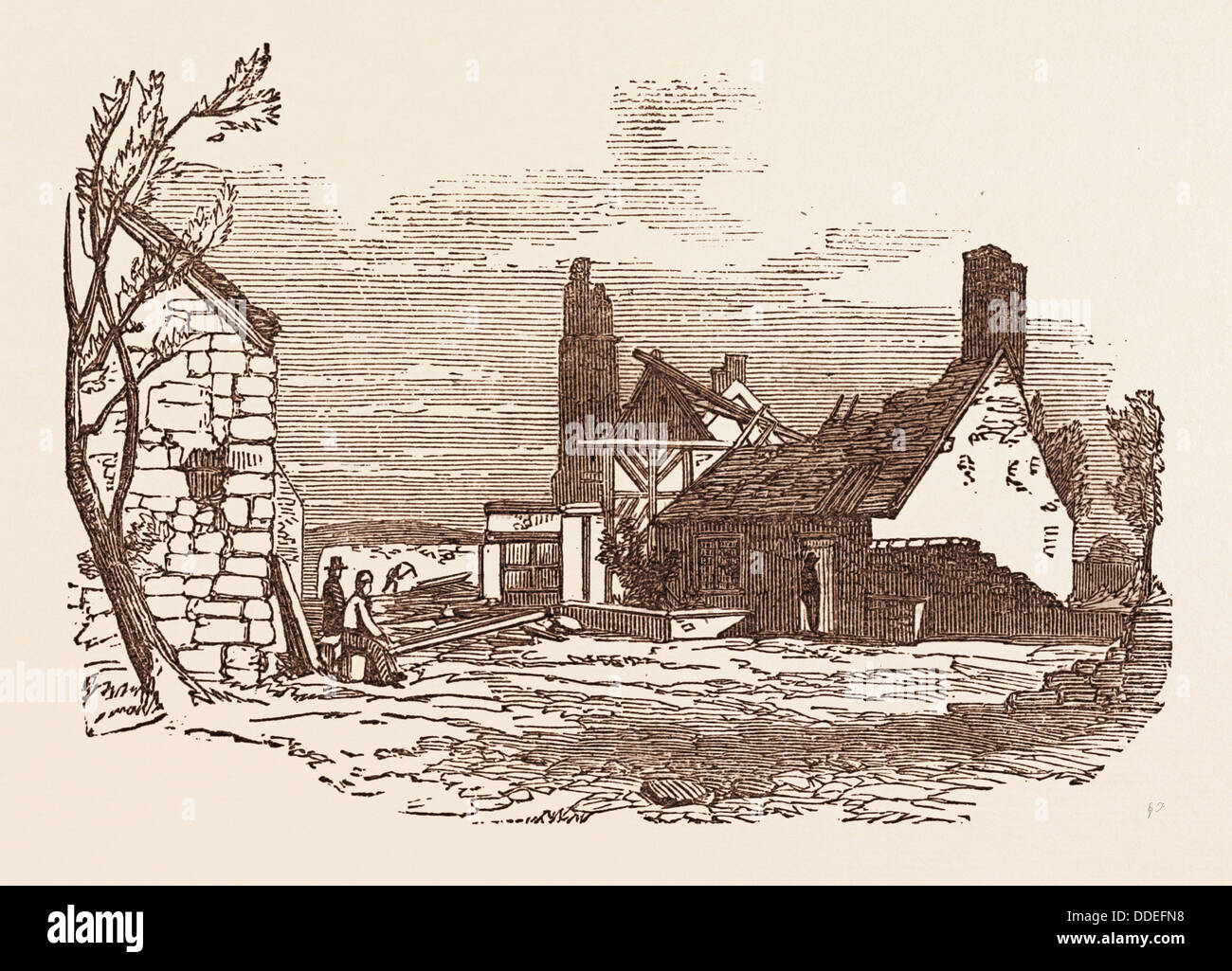 REMAINS OF SHELTON HALL, THE BIRTHPLACE OF THE POET FENTON, in Shelton ...
