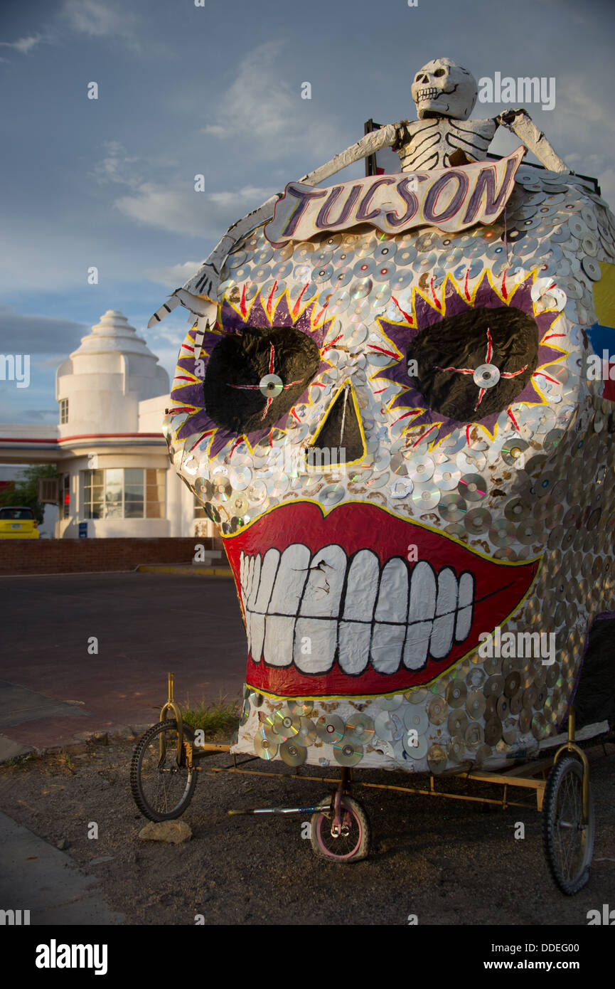Skull made of CDs Tucson AZ Stock Photo - Alamy