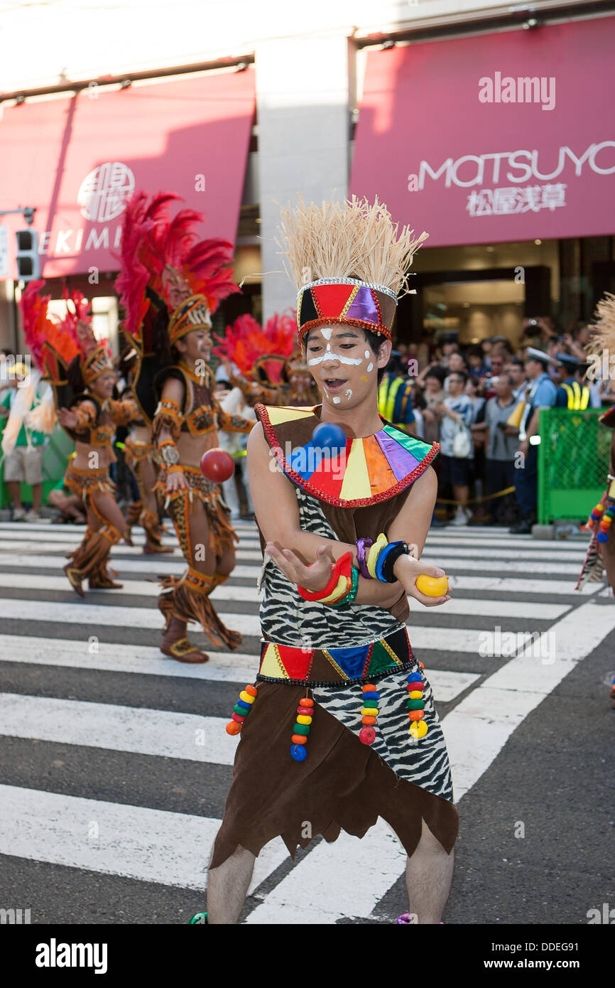 Tokyo, Japan. 31st Aug, 2013: The 32nd Samba Carnival was on the way ...