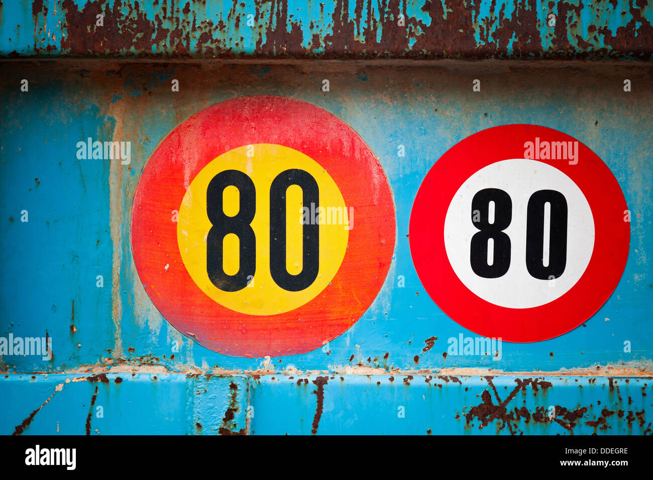 Road signs back of the truck hi-res stock photography and images - Alamy
