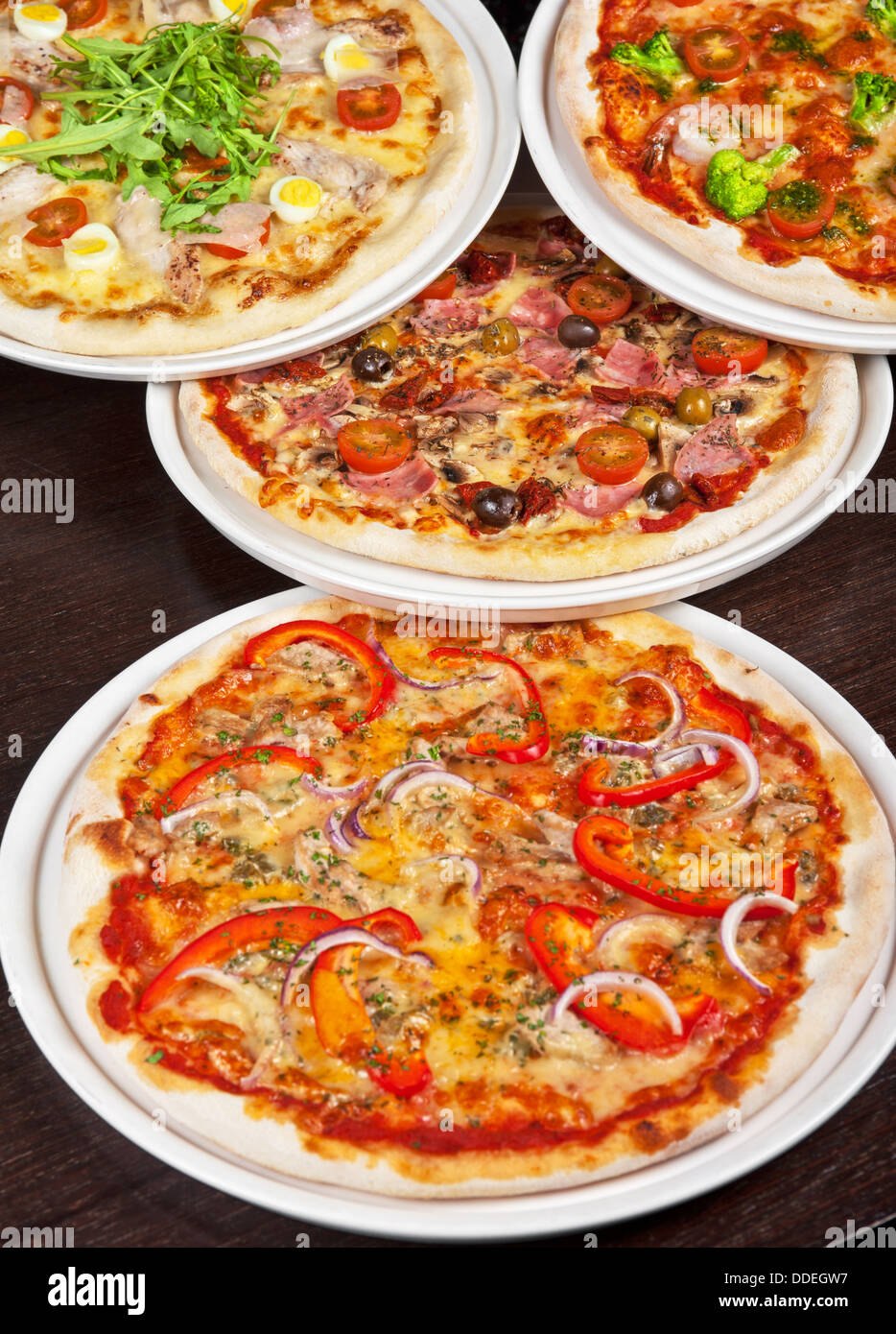 Pizza collection collage ham hi-res stock photography and images - Alamy