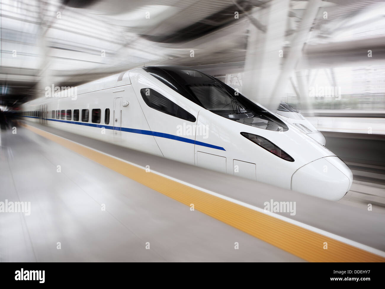 High speed railway train Stock Photo - Alamy