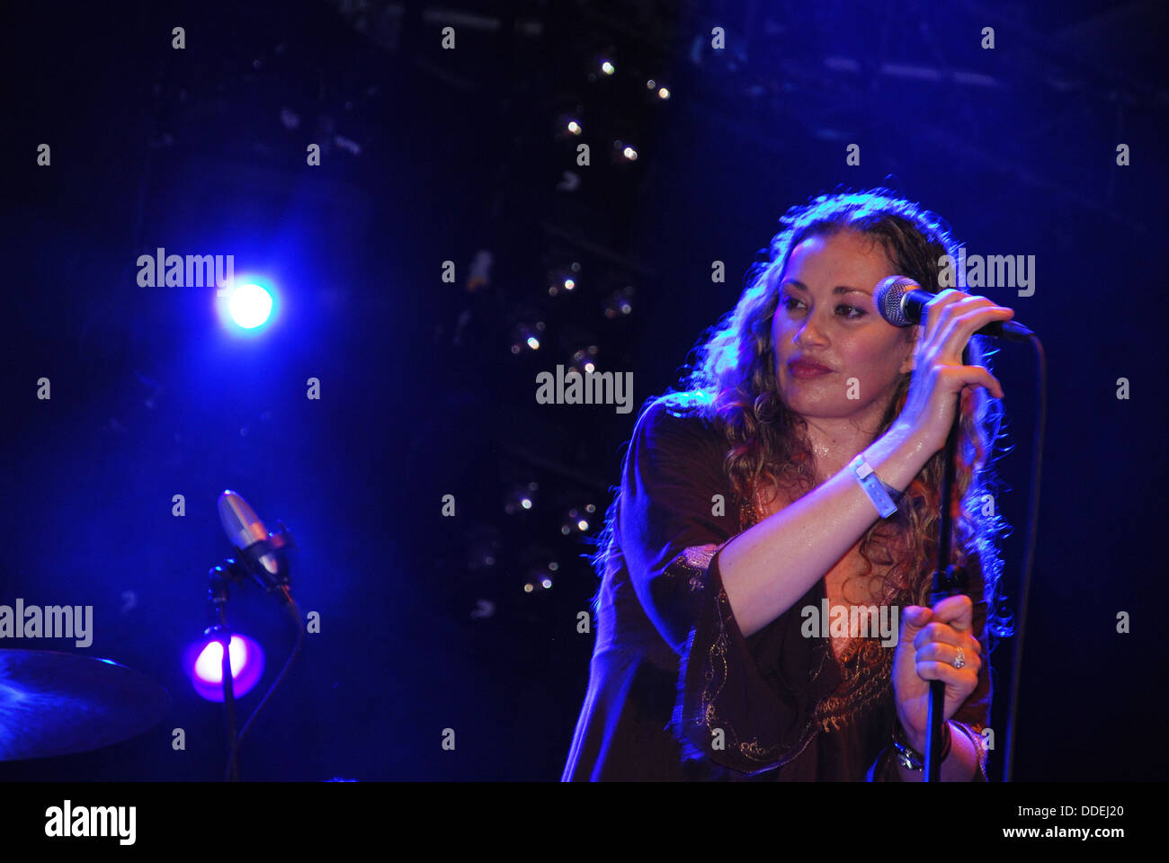 American rock singer Dana Fuchs performing at 2009 Zoks festival ...