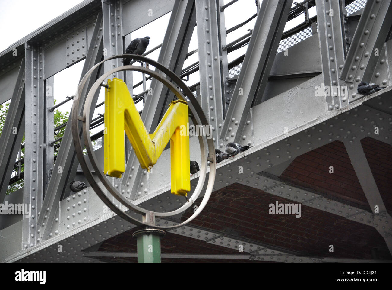Metropolitan sign at metro entrance Paris France Stock Photo - Alamy