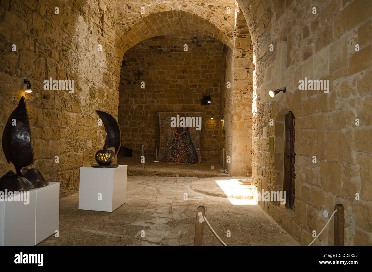 Old fort on Mediterranean Sea coast in city of Paphos, Republic of ...