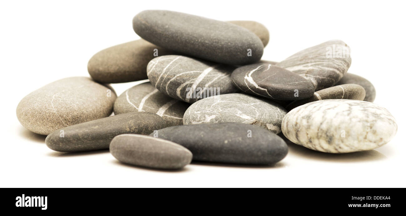 pebbles isolated on white background Stock Photo - Alamy