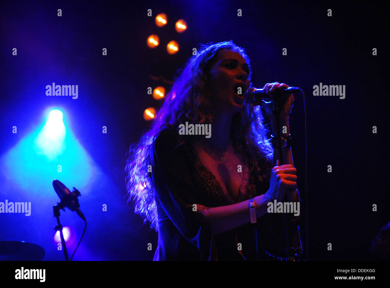 American rock singer Dana Fuchs performing at 2009 Zoks festival ...