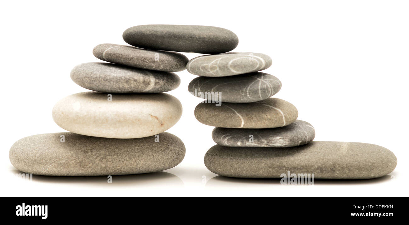 pebble bridge isolated on white background Stock Photo - Alamy