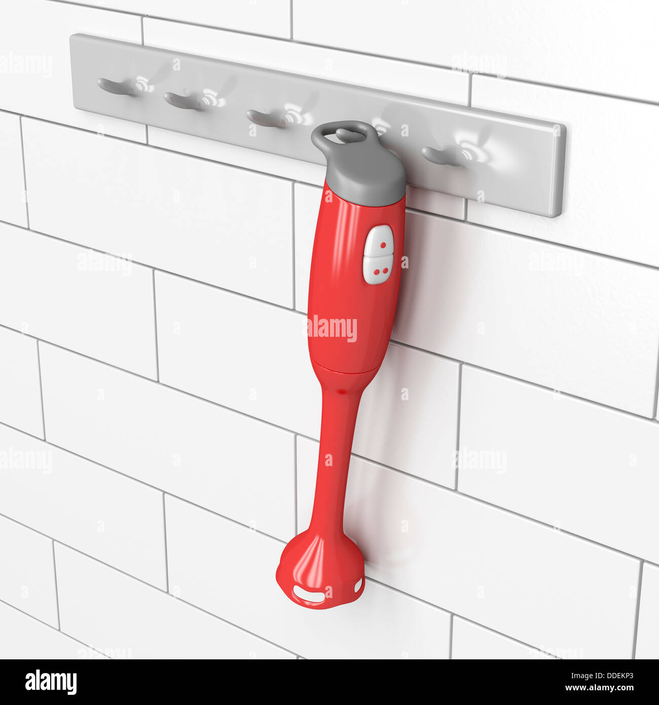 Immersion blender attached on wall in the kitchen Stock Photo - Alamy
