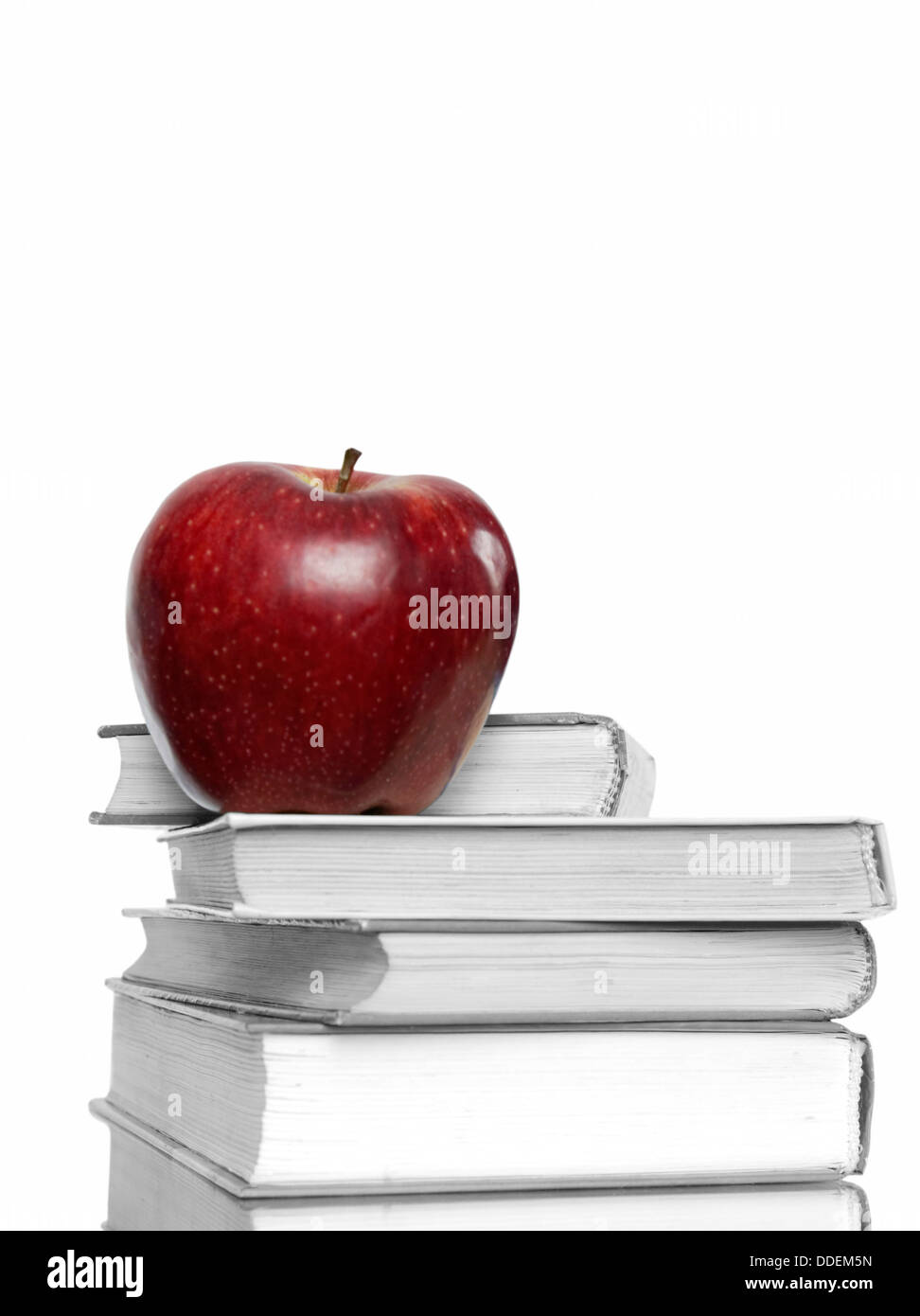 apple and books Stock Photo - Alamy