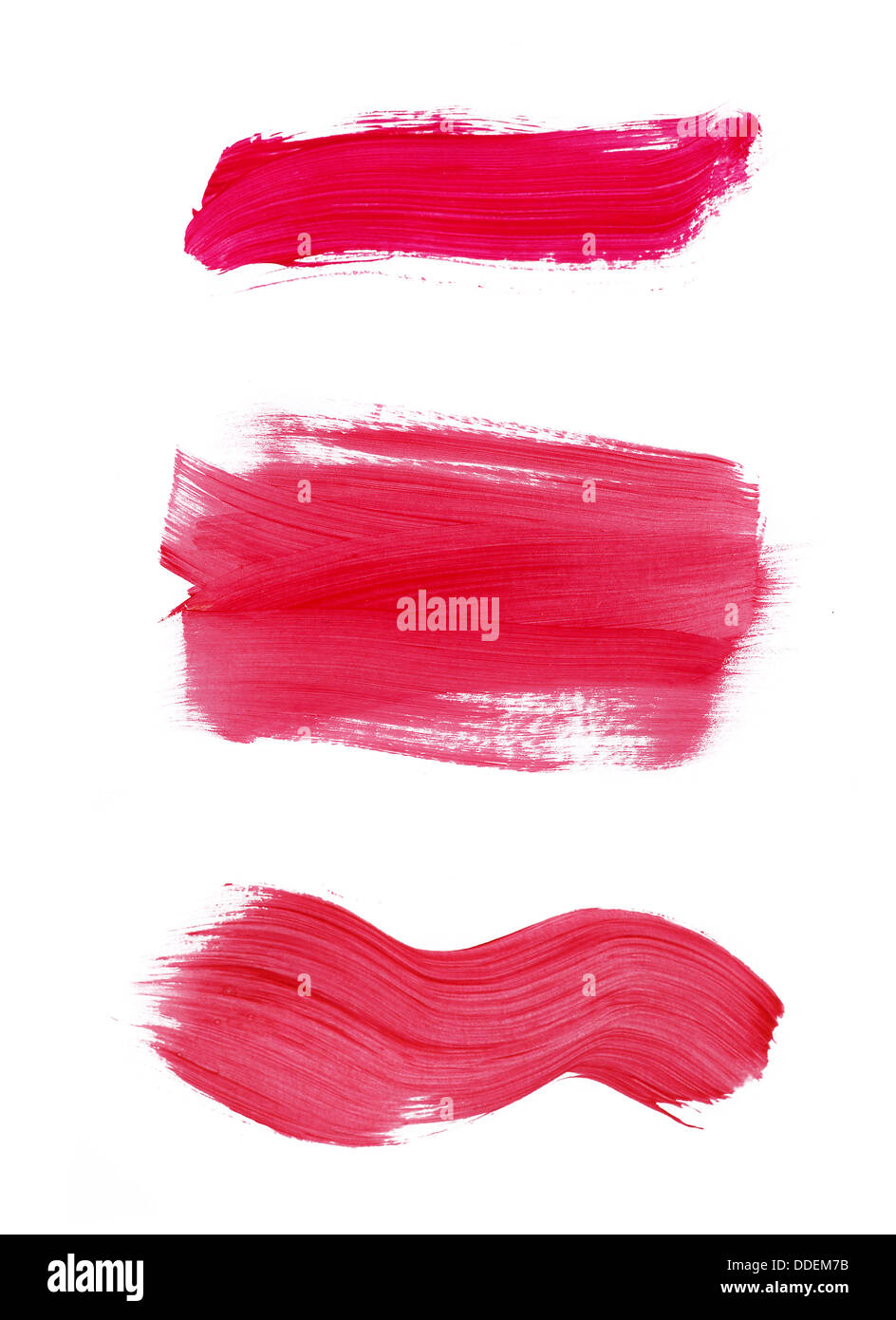 set of red brush strokes Stock Photo - Alamy