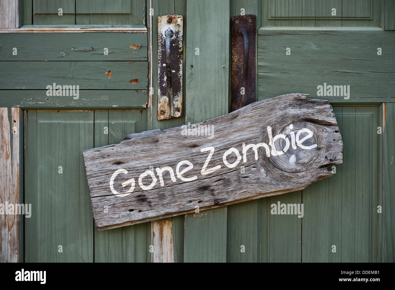 Gone Zombie Sign Stock Photo - Alamy